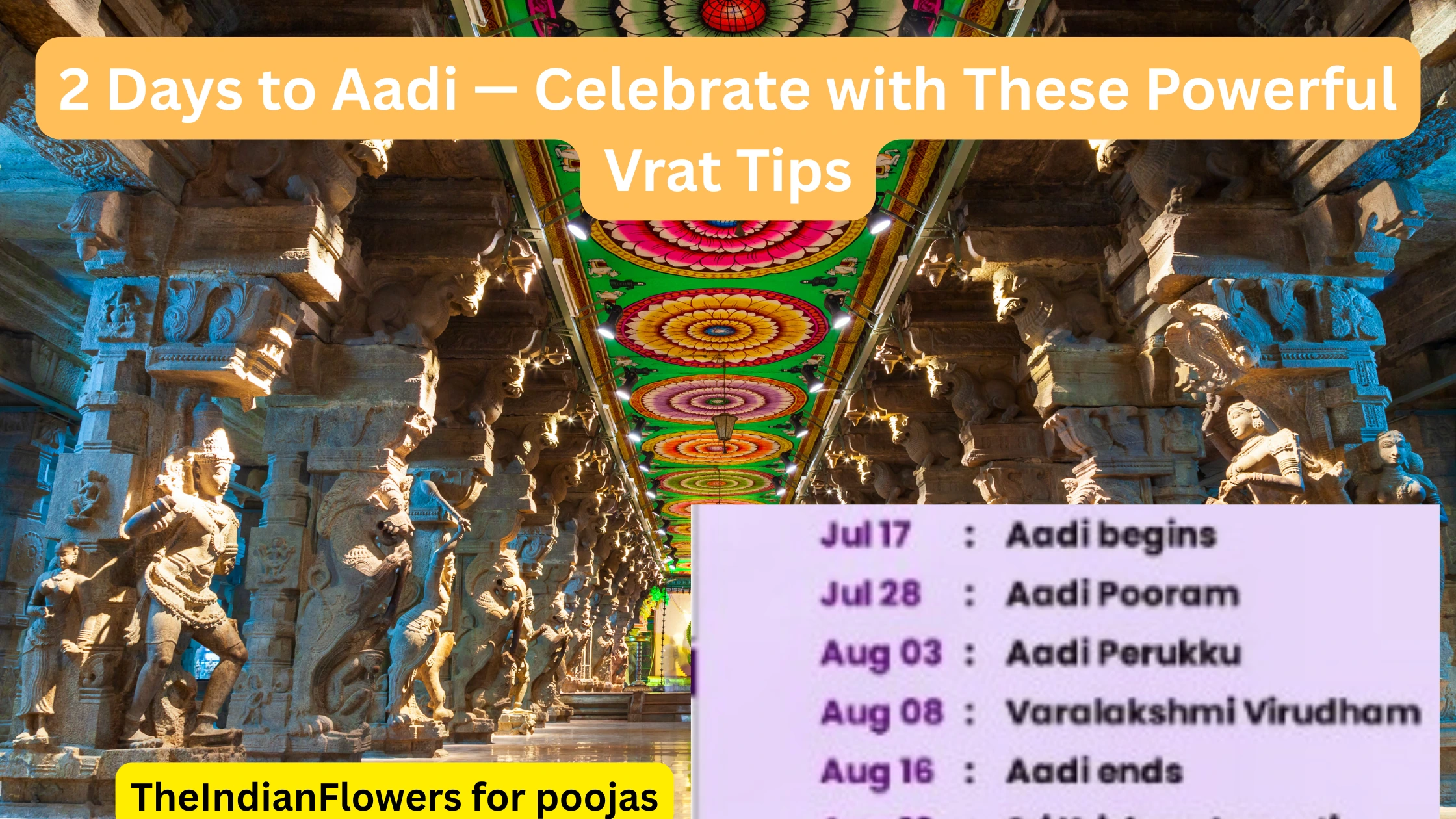 2 Days to Aadi: Powerful Vrat & Fasting Tips to Follow